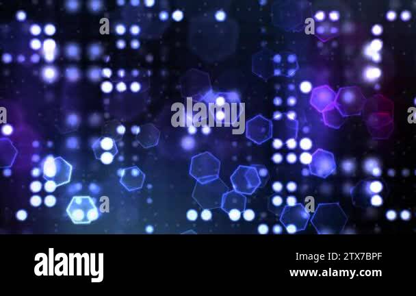Blinking light Led Grid with abstract particles background animation ...