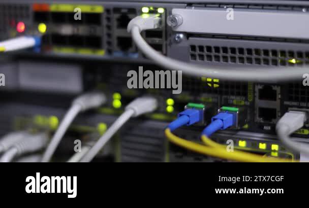 Server Room Of High Tech Internet Data Center Stock Video Footage - Alamy