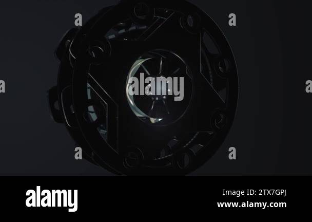 Abstract round animation, hi-tech stylization with circles. Futuristic ...