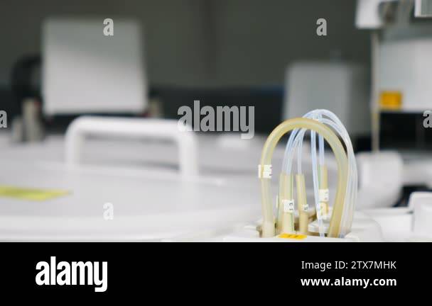Modern medical laboratory concept. Automated medical analysis process ...