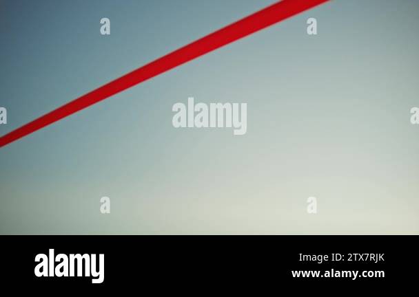 Beautiful Fit Female Runner Crossing the Finish Line on a Professional ...