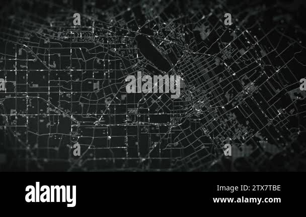 Video about the problem of road traffic in cities. High-tech animation ...