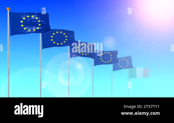The flag of Ireland is a member of the European Union developing in the ...
