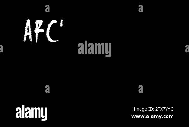 Animated Hand Drawn Uppercase Latin Alphabet with Luma Stock Video ...