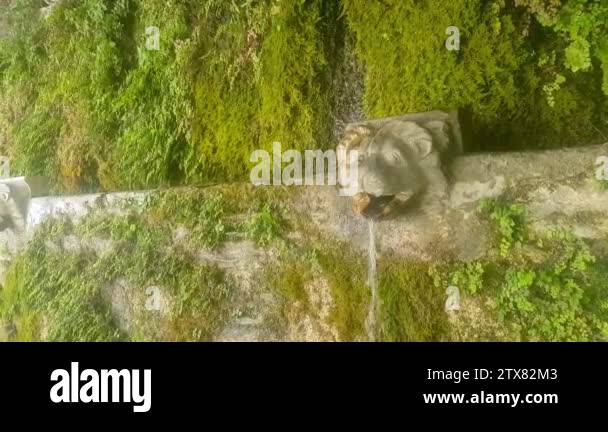 Menites village in Andros island in Greece with the famous fountain of ...