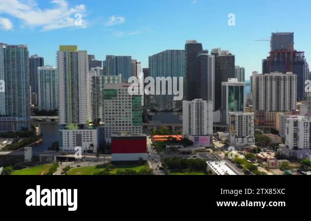 Aerial tour of West Brickell city 4k Stock Video Footage - Alamy