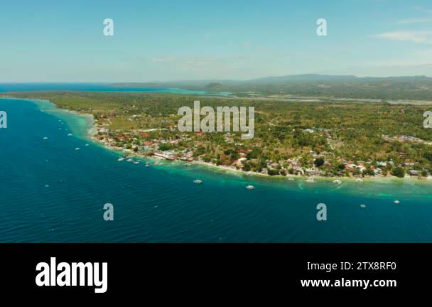 The coast of the island of Cebu, Moalboal, Philippines. panagsama beach ...