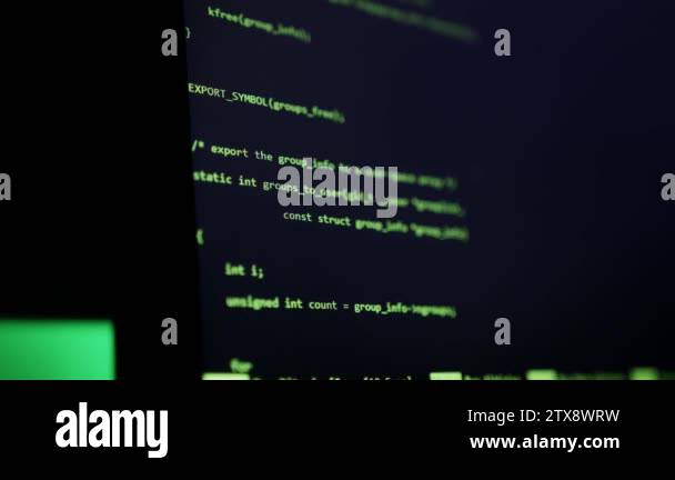 Close Up Coding And Programming On Screen Hacker Computer Screen Computer Hacker Typing Code