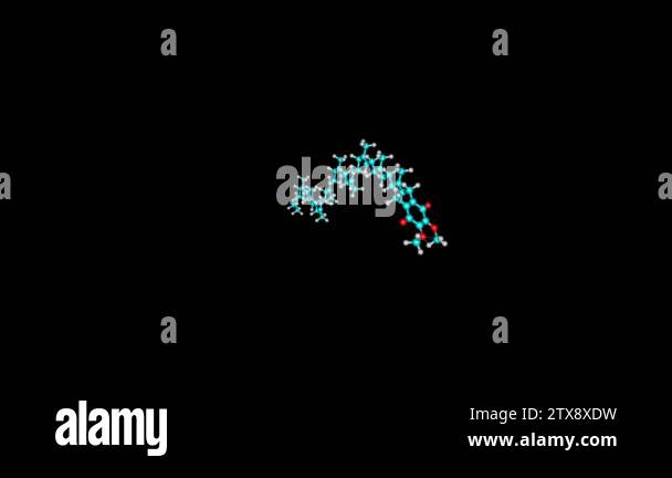 Rotating ubiquinone molecular structure video Stock Video Footage - Alamy