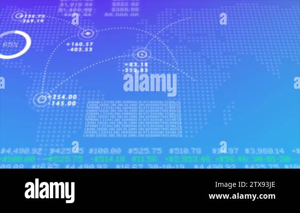 4K Global network connection and Financial data connections, business ...