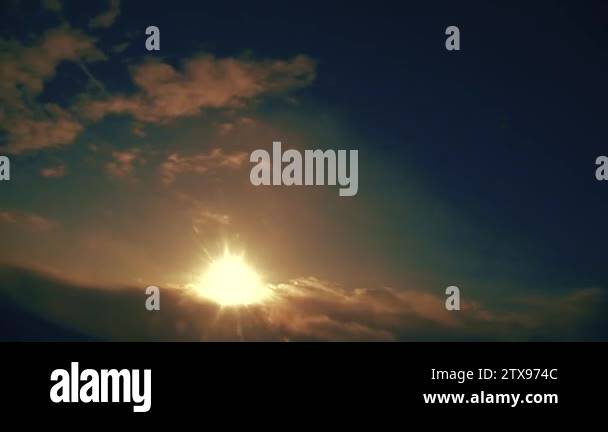 Past the sun left turn Stock Video Footage - Alamy