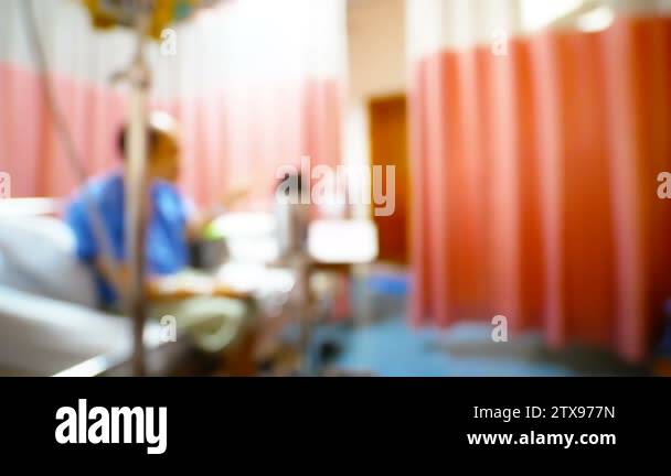 Defocus Asian patient that sick about respiratory system drinking water ...