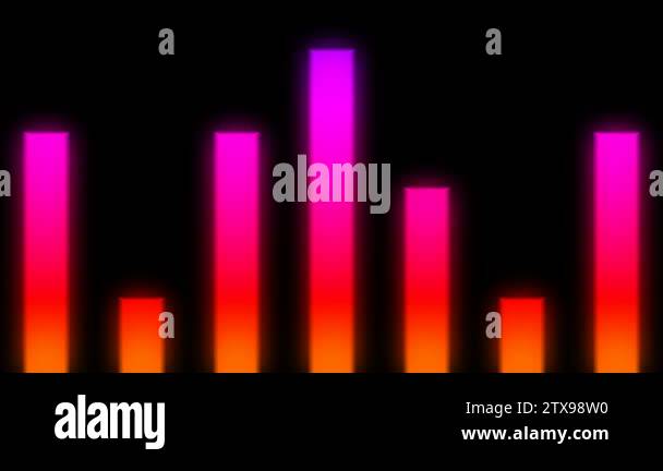 motion graphics and animated background featuring neon colored bars ...