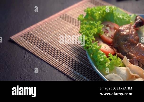 nasi kukus, traditional malay steamed rice with tumeric fried chickens ...