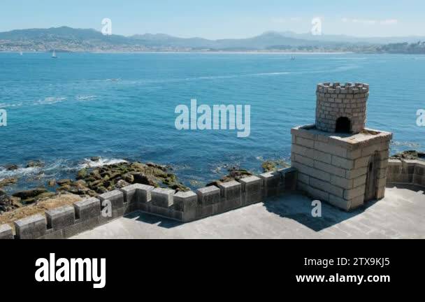 View of watchtower with harbour and boats Stock Videos & Footage - HD ...