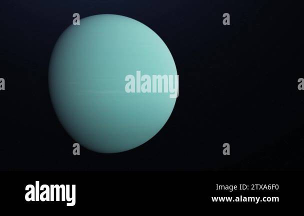 Neptune, planet of the solar system, rotating among endless stars ...