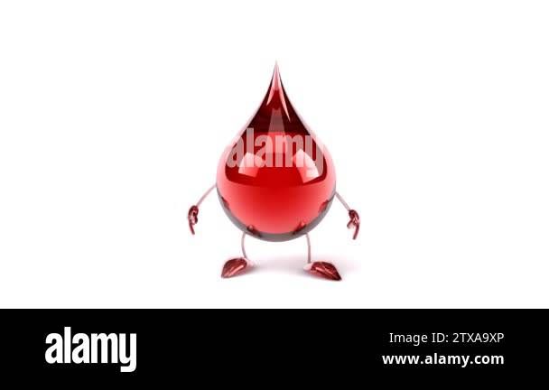 Cartoon Blood drop jumping Stock Video Footage - Alamy