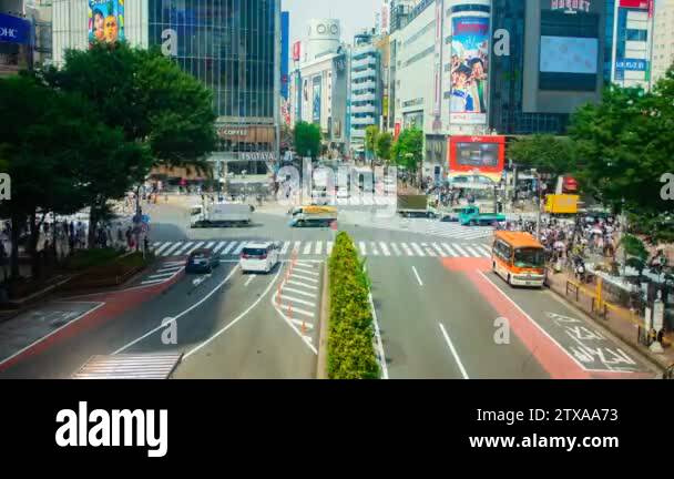 Shibuya, Tokyo/Japan - August 28th 2018: Its a city location in Tokyo ...