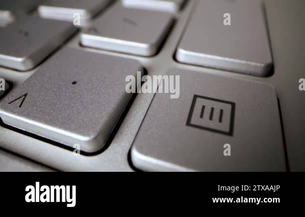 sliding over computer keyboard. finger press the enter key Stock Video ...