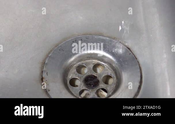 Kitchen sink with water drop dripping, background loop Stock Video ...