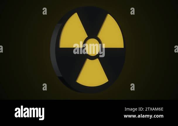 Round Rotating Nuclear and Biohazard Sign. Grunge biohazard symbol ...