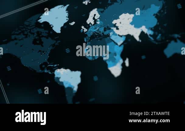 Futuristic digital interface screen. Streaming and flashing computer ...