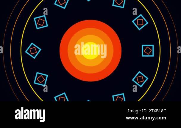 CGI motion backgrounds ideal for editing, colorful animation of glowing ...