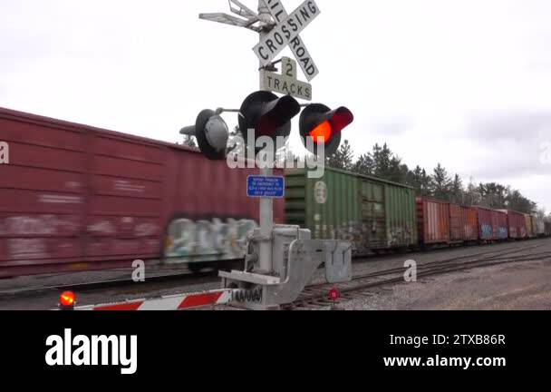 Railroad intersection tracks train Stock Videos & Footage - HD and 4K ...