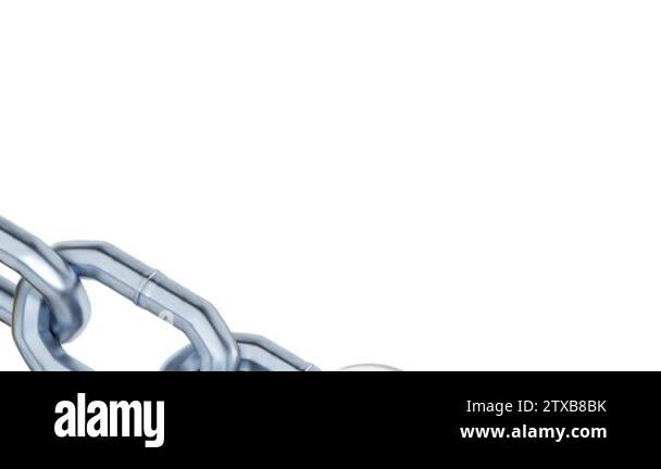 Zoom Out on Five Taut Metal Chains across the screen locked by Four ...