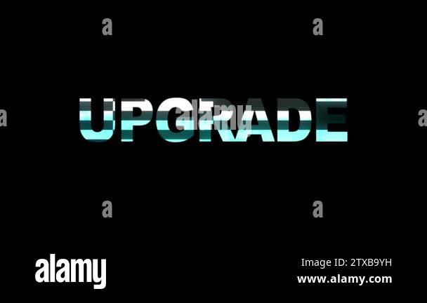 neon glitch UPGRADE text animation background logo seamless loop New ...