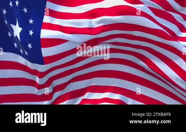 269. Fallout Flag Waving in Wind Continuous Seamless Loop Background ...