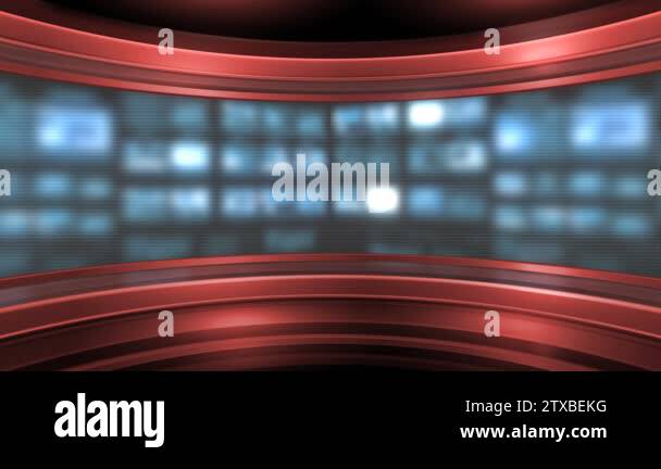 Red virtual studio background Stock Video Footage - Alamy