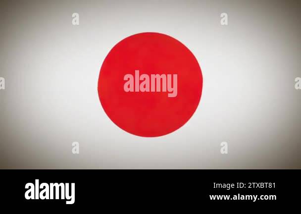4k Japan Flag Background Loop With Glitch Fx/Animation of a vintage ...