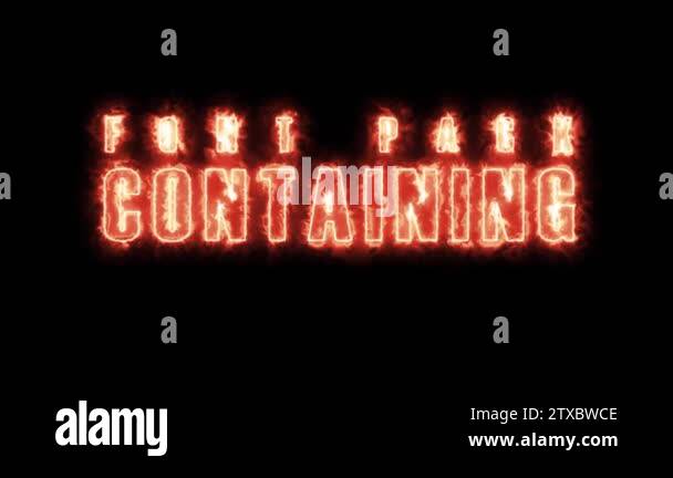4k Burning Alphabet Letters Pack/ Animation of a pack of burning ABC ...