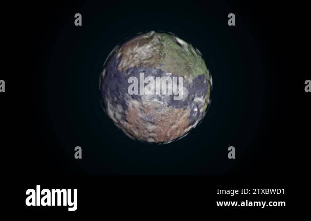 Abstract animation of surface with clouds on planet Earth. Animation ...