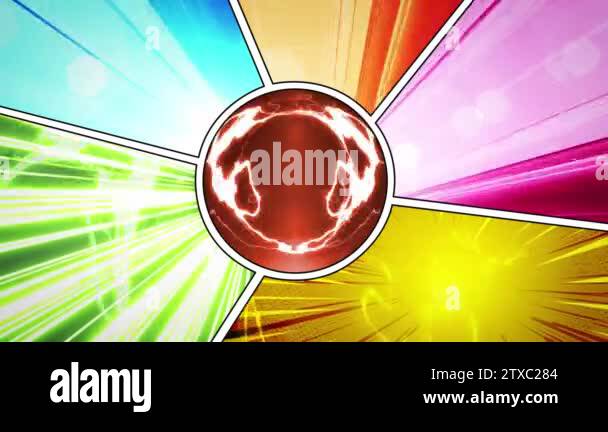 Comic Book Action Layout Background With Power Fx/ 4k animation of a ...