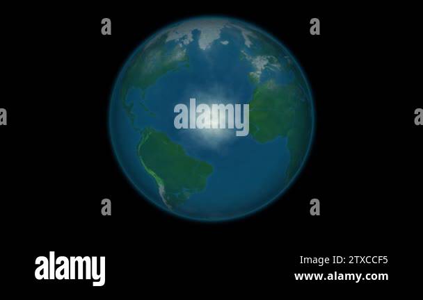 Planet earth global warming animation. Animated map of decline in polar ...