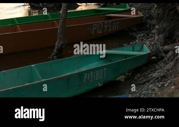 The traditional boat of northern indigenous peoples of the north of ...