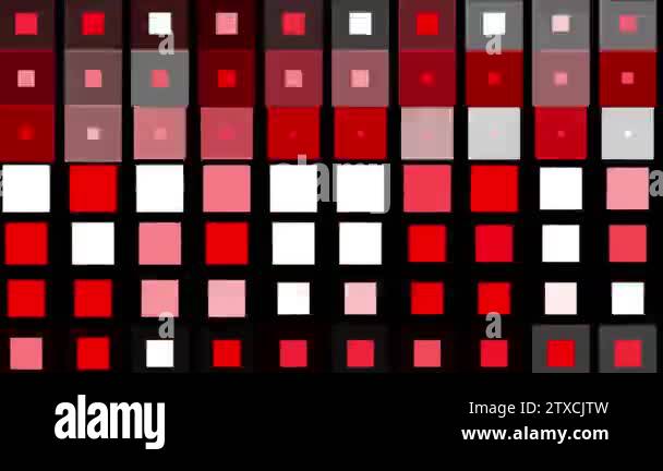 4k vj square neon light array matrix background&cube big data database ...