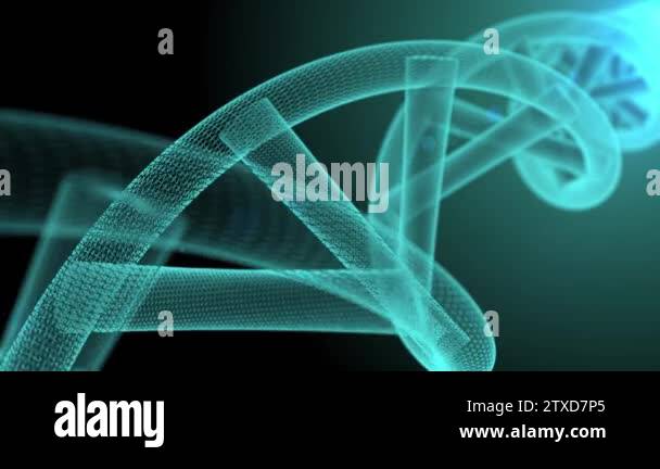 blue dna animation with bokeh blue background Stock Video Footage - Alamy