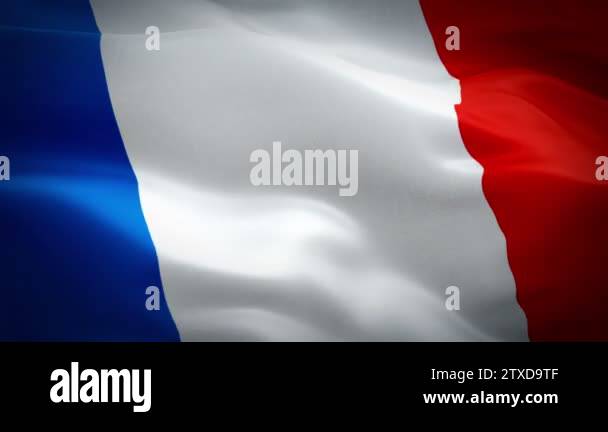 France waving flag. National 3d French flag waving. Sign of France ...
