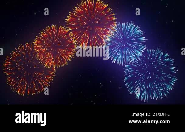 33. Fireworks Display On Magical Sky Background Stock Video Footage - Alamy