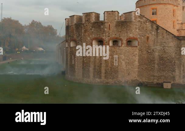 LONDON, circa 2018 - Evening shot of the Tower of London during the ...