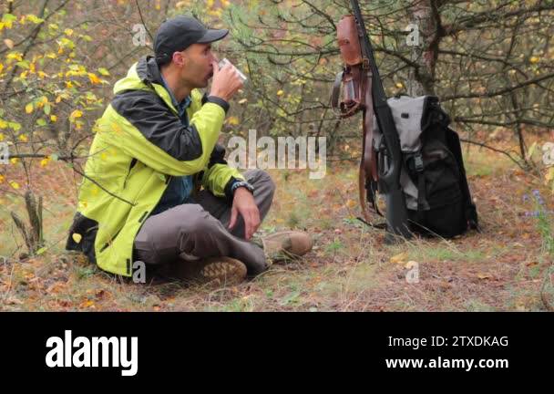 Hunter resting in forest Stock Videos & Footage - HD and 4K Video Clips ...