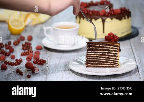 Layer cake slice Stock Videos & Footage - HD and 4K Video Clips - Alamy