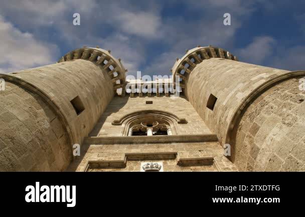 Rhodes Island, Greece, a symbol of Rhodes, of the famous Knights Grand ...