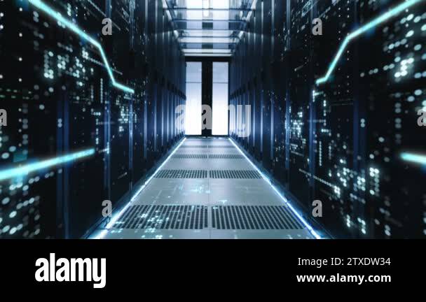 The Concept of: Digitalization of Information Flow Moving Through Rack ...