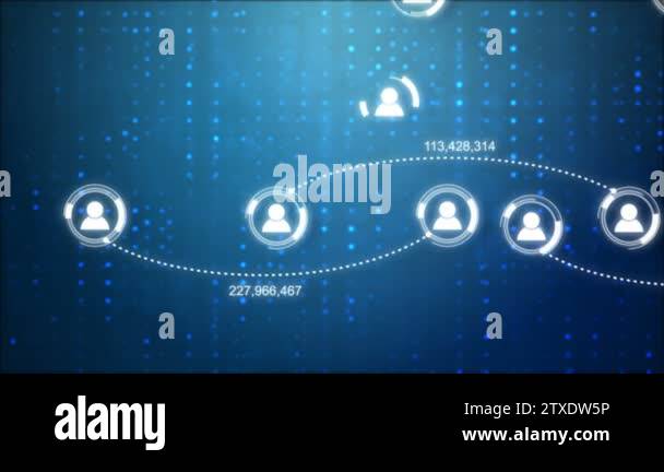 4K Network security concept Abstract background lock pad in the hexagon shape with connection ...