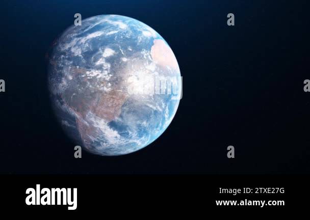 Animation of rotation of Earth and transition of day and night ...
