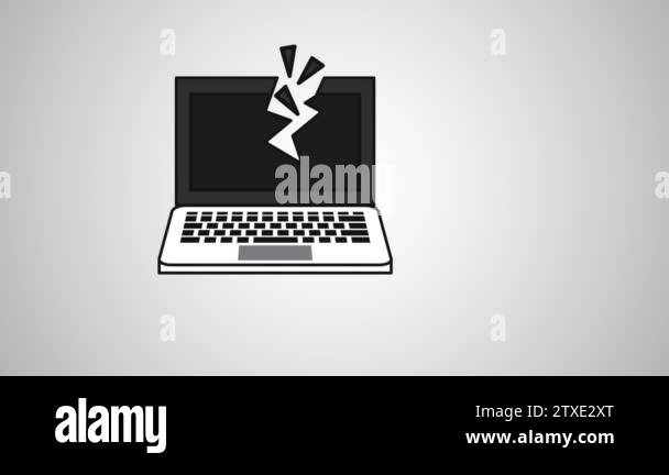 Laptop broken symbol repair Stock Videos & Footage - HD and 4K Video ...